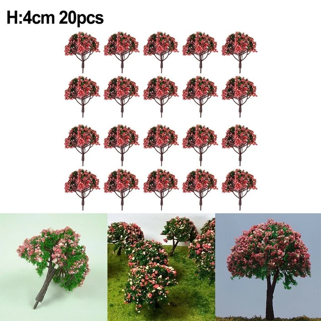 REALISTIC MODEL TREES for Toy Models Pack of 20 4cm HO O Z Scale Trees ...