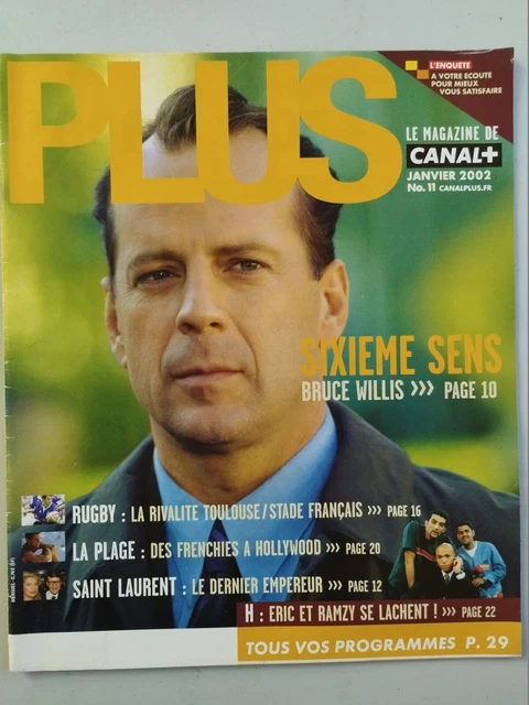 LE MAGAZINE DE Canal + Plus n°11 du 1/2002; Bruce Willis/ Yves Saint ...