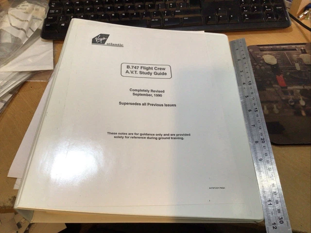 USED VIRGIN ATLANTIC Boeing 747 Audio Visual Training AVT Study Guide ...