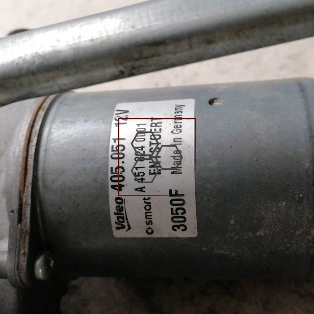 MOTEUR ESSUIE-GLACE AV pour SMART A4518200040 FORTWO (A C451) 1000 MHD ...