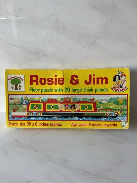 MICHAEL STANFIELD ROSIE & Jim Floor Puzzle 20 Piece Boat Barge 1992 ...