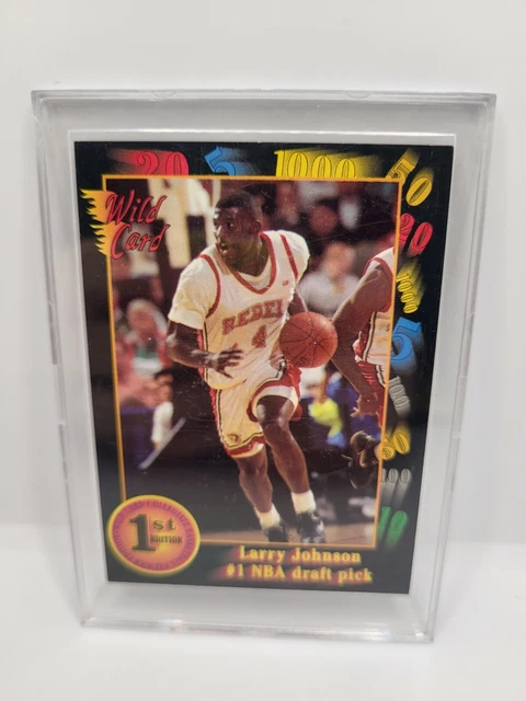 LARRY JOHNSON 1ER CHOIX GÉNÉRAL 1992 Wild Card 1ère édition UNLV ...
