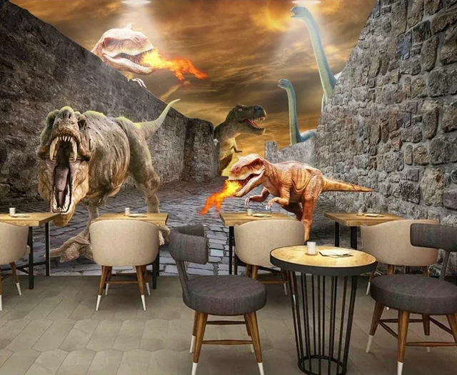 3D DINOSAUR FLAME 40569NA Wallpaper Wall Murals Removable Wallpaper Fay ...