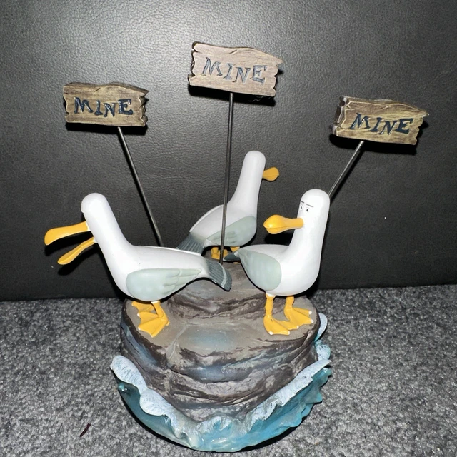 DISNEY PARKS PIXAR Finding Nemo Mine Mine Seagull Water Note Holder ...
