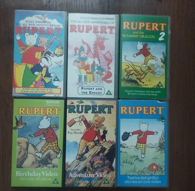 RUPERT THE BEAR vhs bundle video joblot animated cartoon 80s 90s ...