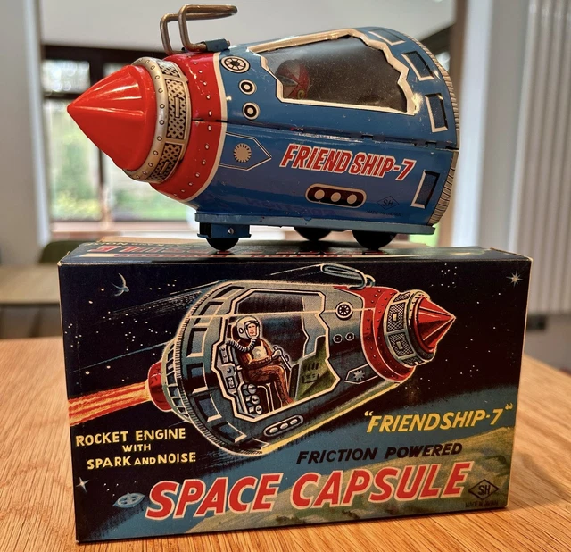 1960S HORIKAWA JAPAN Tin Friction Friendship 7 Space Capsule Toy ...