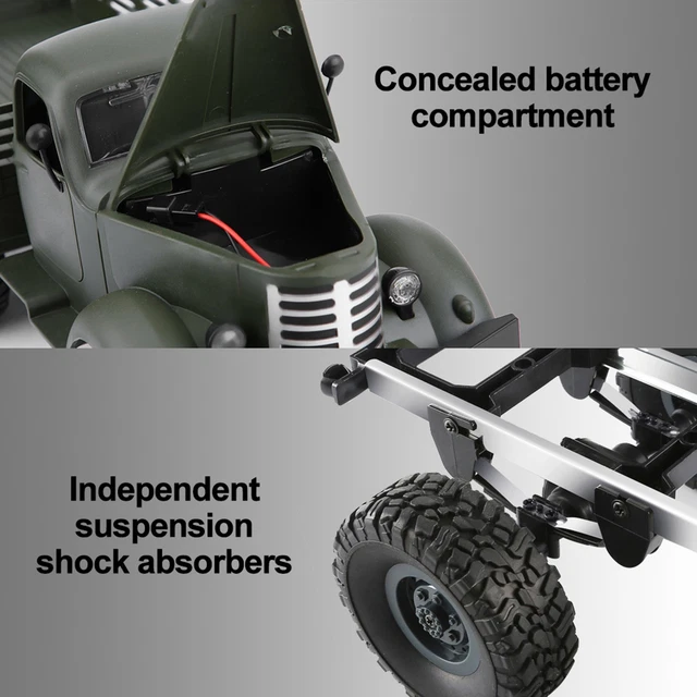 1/16 MODEL REMOTE Control Six Wheel Drive Military Truck RC Toy Car ...