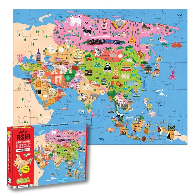 MAP OF ASIA 70 Piece Geography Puzzle £18.08 - PicClick UK MAP OF ASIA 70 Piece Geography Puzzle £18.08 - PicClick UK