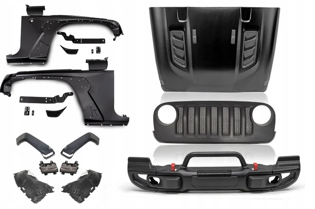 CONVERSION DU KIT De Carrosserie Jeep Wrangler Jk (2007-2018) En Pack ...