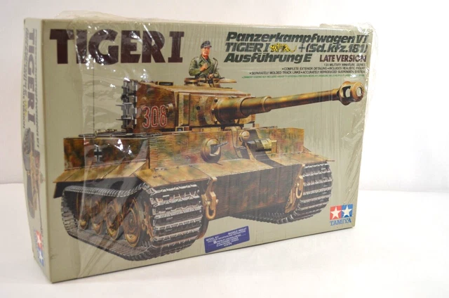 TAMIYA TIGER I Panzerkampfwagen VI Tank Model Kit 1:35 NRFP Made in ...