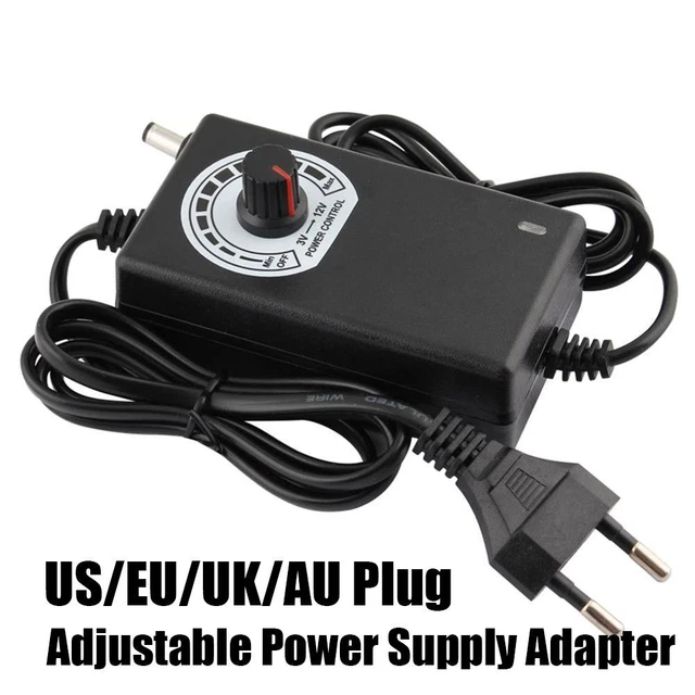 VOLT AC/DC 3V-12V 2A Charger Variable Adjustable Voltage Power Supply ...
