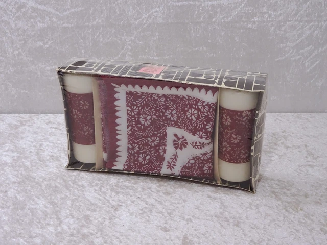 LOT 2 X DDR Design VEB Wittol Souche Bougie Et Serviettes en Papier ...