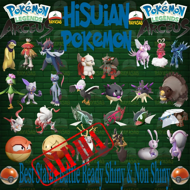BRILLANTE POKÉMON HISUIAN Formas Alfa Leyendas Arceus Pokémon Hogar EUR ...