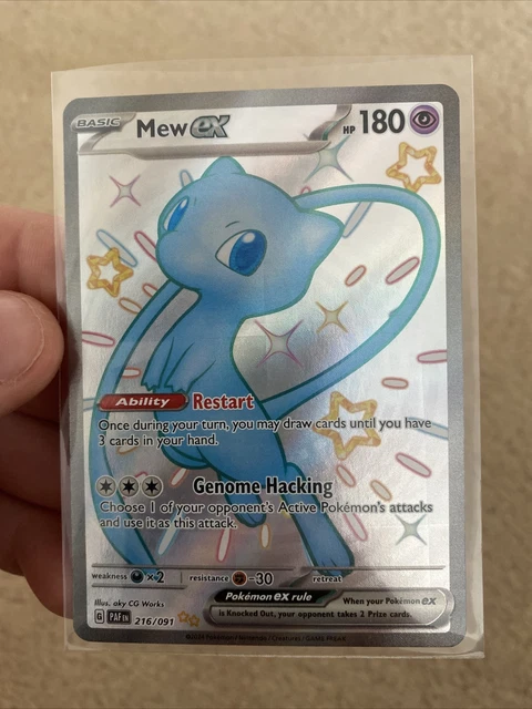 MEW EX - 216/091 Pokemon TCG Paldean Fates - Shiny Ultra Rare Pokemon ...
