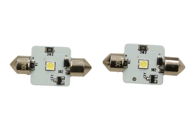 FLASHING SEMAPHORE LED Festoon Bulbs 7mm Cap 6 Volt Pair For VW Beetle ...