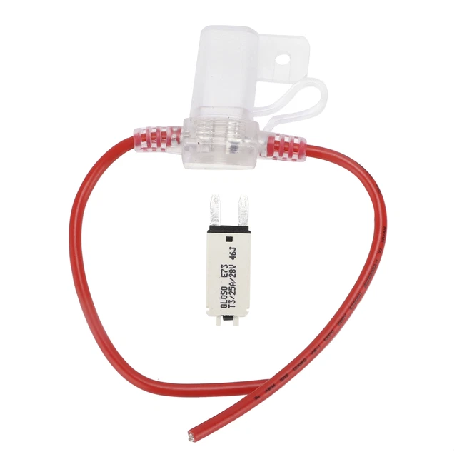EMB FUSE HOLDER With T3 Manual Reset Fuse Wire 25Amp 12AWG 32V ...