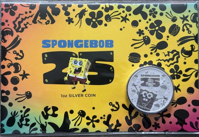 2024 SPONGEBOB SQUAREPANTS 1oz Silver Coin - Perth Mint (Limited to ...