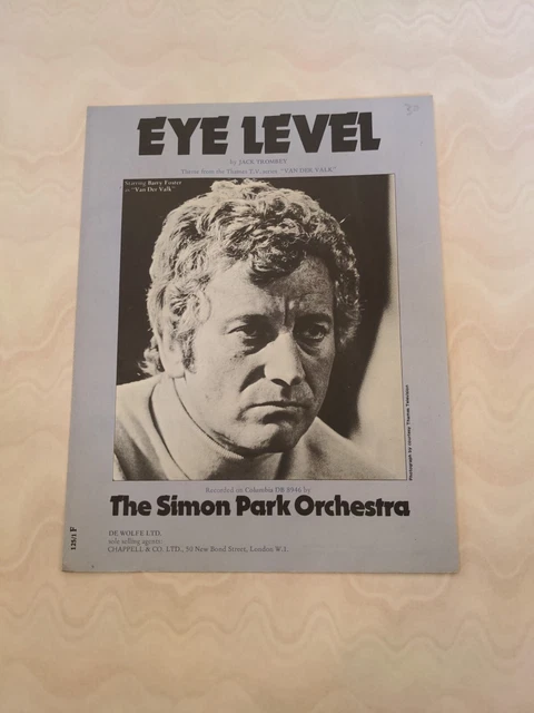 EYE LEVEL- THE Simon Park Orchestra- Sheet Music £3.60 - PicClick UK