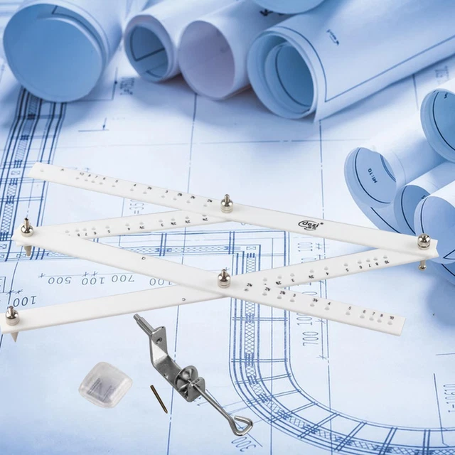 ARTISTS PLEXIGLASS PANTOGRAPH Pantograph Rluer 34cm Plexiglass Folding ...