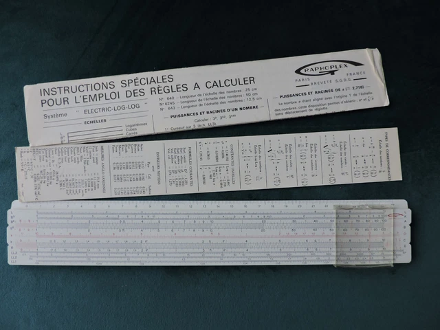 ANCIENNE RÈGLE À Calcul GRAPHOPLEX 640 Mesure Instrument Sciences EUR ...