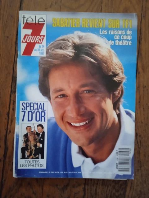 MAGAZINE TÉLÉ 7 jours de 1987 - Patrick Sabatier EUR 5,00 - PicClick FR