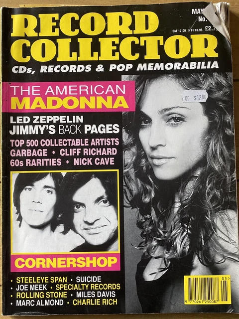 RECORD COLLECTOR MAGAZINE #225 1998 Madonna, Led Zeppelin, Garbage ...