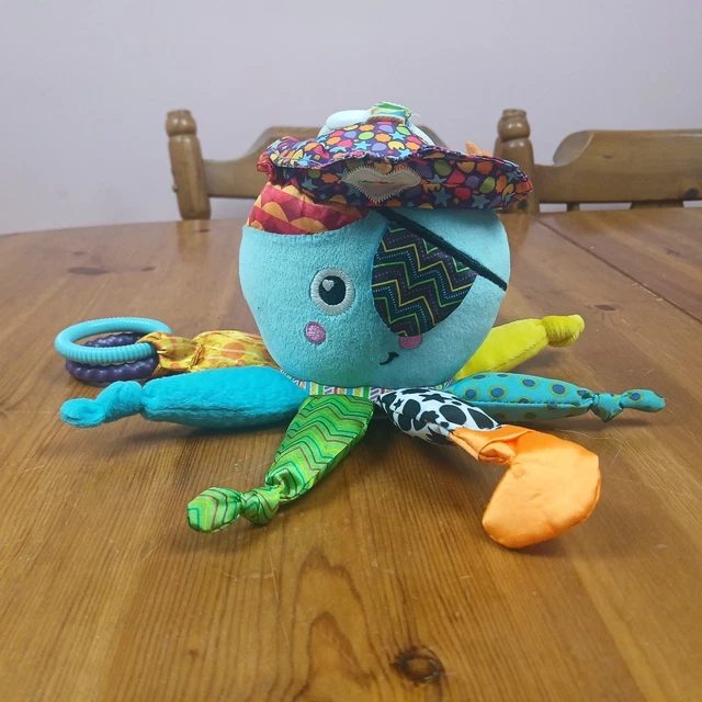 TOMY LAMAZE CAPTAIN Calamari Octopus Pirate Baby Sensory Toy Crinkle ...