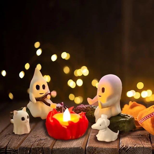 GHOST NIGHT LIGHT Campfire Cute Halloween Decorations For Home Mantel ...