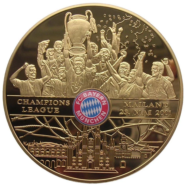 FC BAYERN MÜNCHEN - Münze-Medaille - Champions League. Mailand 23 Mai 2001 EUR 65,00 - PicClick DE