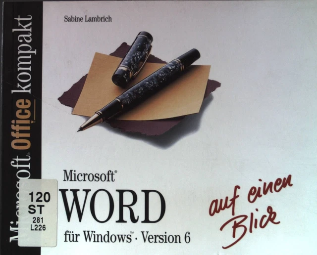 MICROSOFT WORD 6.0 für Windows auf einen Blick. Microsoft Office ...
