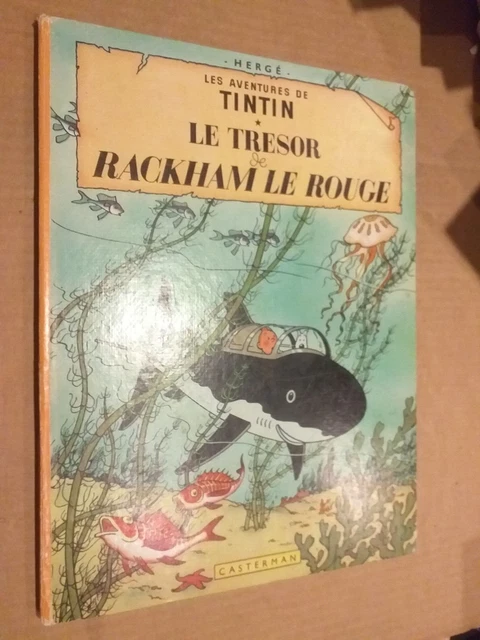 TINTIN LE TRÉSOR de Rackham le rouge édition B26 1958 en très bel état ...