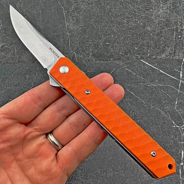 VORTEK RONIN ORANGE G10 Ball Bearing Tactical Folding Flipper EDC ...