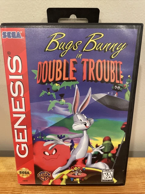 BUGS BUNNY DOUBLE Trouble Sega Genesis, Cart And Box Tested $12.99 ...