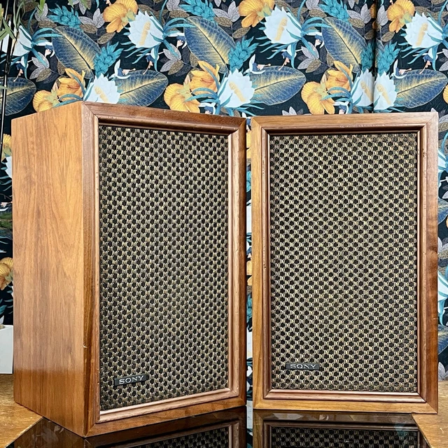 VINTAGE SONY SS-210 SPEAKER SYSTEM 2-Way 18W 8 Ohms Wall-Mountable Teak ...