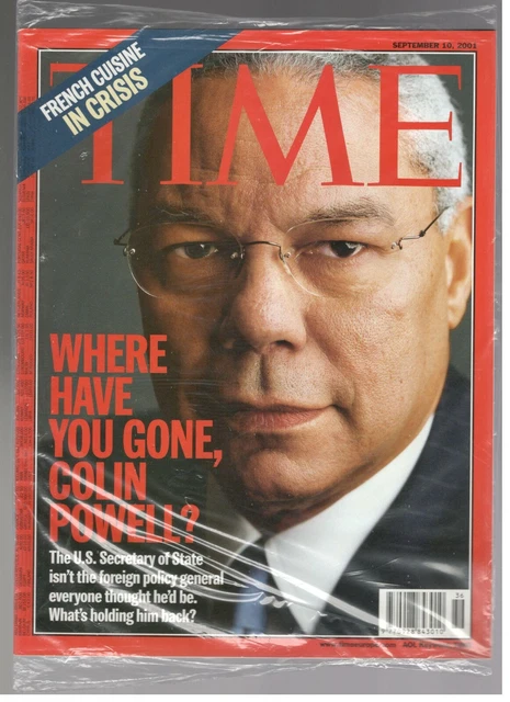 TIME MAGAZINE SEPTEMBER 10, 2001 Colin Powell Where Have You Gone ...