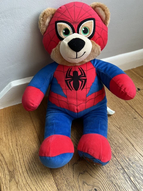 BUILD A BEAR Workshop Spider-Man Plush Soft Teddy With Spiderman Sound ...
