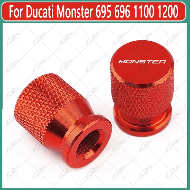 WHEEL TIRE VALVE Air Port Cover Stem Cap Plugs For Ducati Monster 695 ...