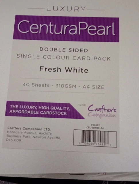 CRAFTERS COMPANION - Centura Pearl Card Stock Double Sided 35 Sheets ...
