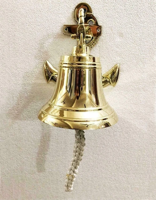 CLOCHE EN LAITON de 4 pouces, ancre de bateau, décoration murale ...