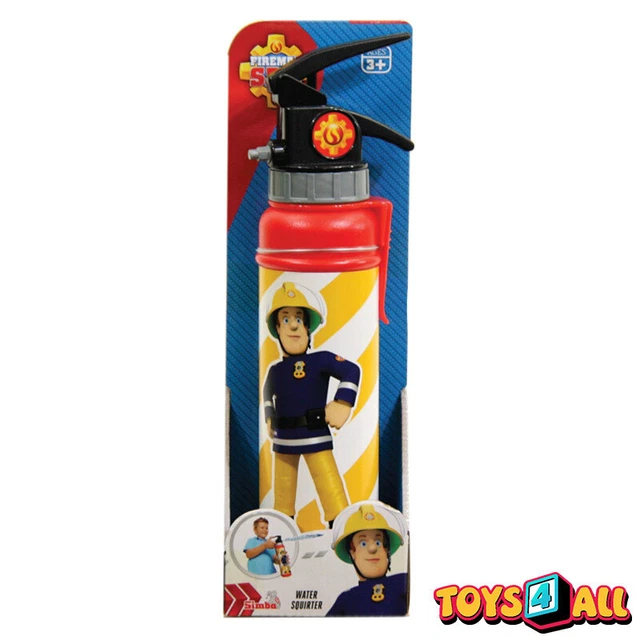 FIREMAN SAM PRETEND Play Firefighter Extinguisher Water Squirter Toy ...