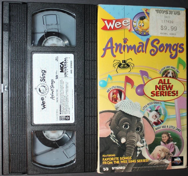 WEE SING FAVORITES: ANIMAL SONGS (vhs) Warbly, Singaling. Kids. VG Cond ...