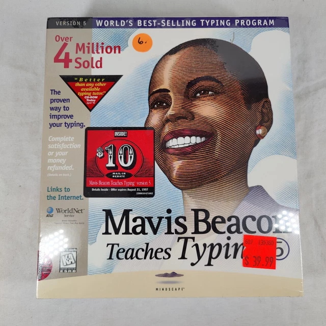 MAVIS BEACON TEACHES Typing Version 11 Broderbund Software Windows 95/ ...