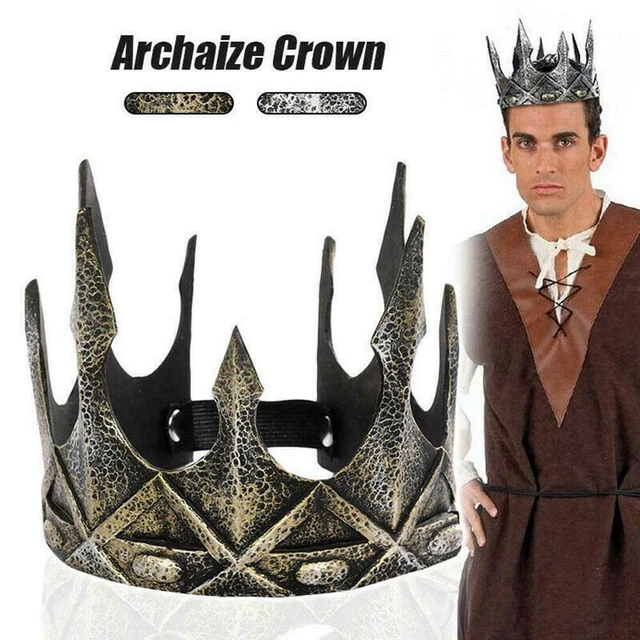 VINTAGE KING CROWN Viking Stage Costume Prop Halloween Decor Halloween ...