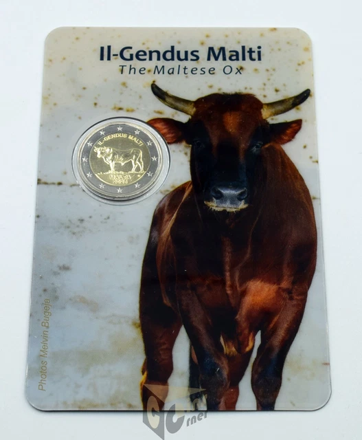 MALTA 2025 2 Euro Il-Gendus Malti The Maltese Ox Coin Card $61.60 ...