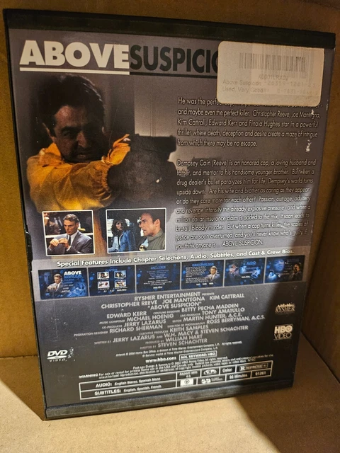 ABOVE SUSPICION (DVD, 1995) Christopher Reeve Kim Cattrall RARE OOP ...