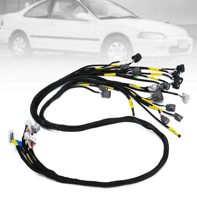 D & B-SERIES OBD2 Tucked Engine Harness Kit For 1992-2000 Honda Civic ...