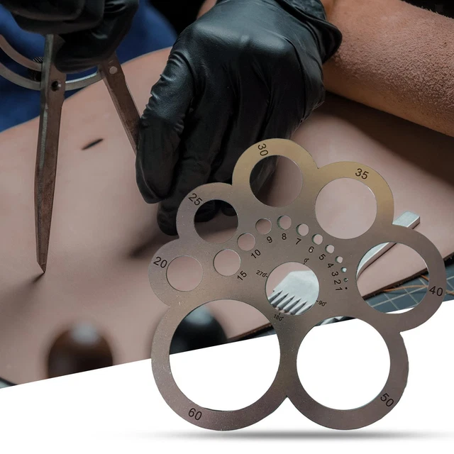 STEEL LEATHER CORNER Cutting Ruler Circles Craft Template DIY for ...