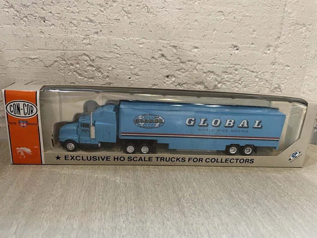 CON-COR ROUTE 66 Ho Scale Trucks Semi Tractor Trailers Global World ...