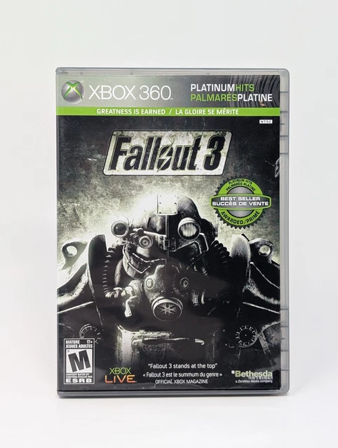 FALLOUT 3 PLATINUM Hits (Microsoft Xbox 360, 2009) - CIB Complete $15. ...