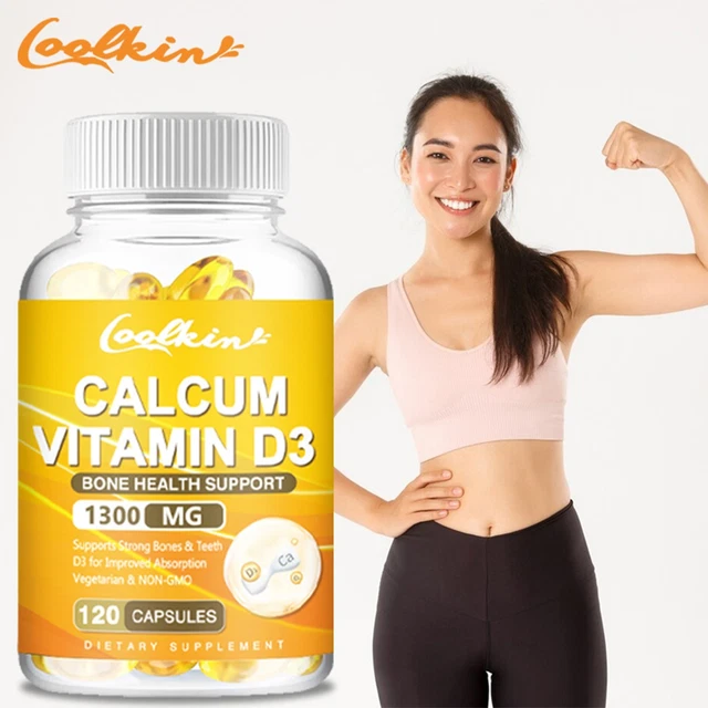 CALCIUM VITAMIN D3 1300mg - Bones,Teeth and Nails Health,Immunity ...
